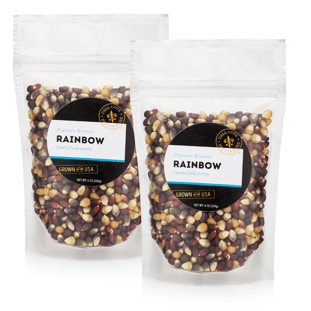 Rainbow Popcorn Kernels - Dell Cove Spices - Create Colorful & Tasty ...