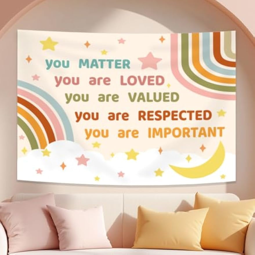 Rainbow Positive Quotes Photography Backdrops Moon Stars Clouds ...