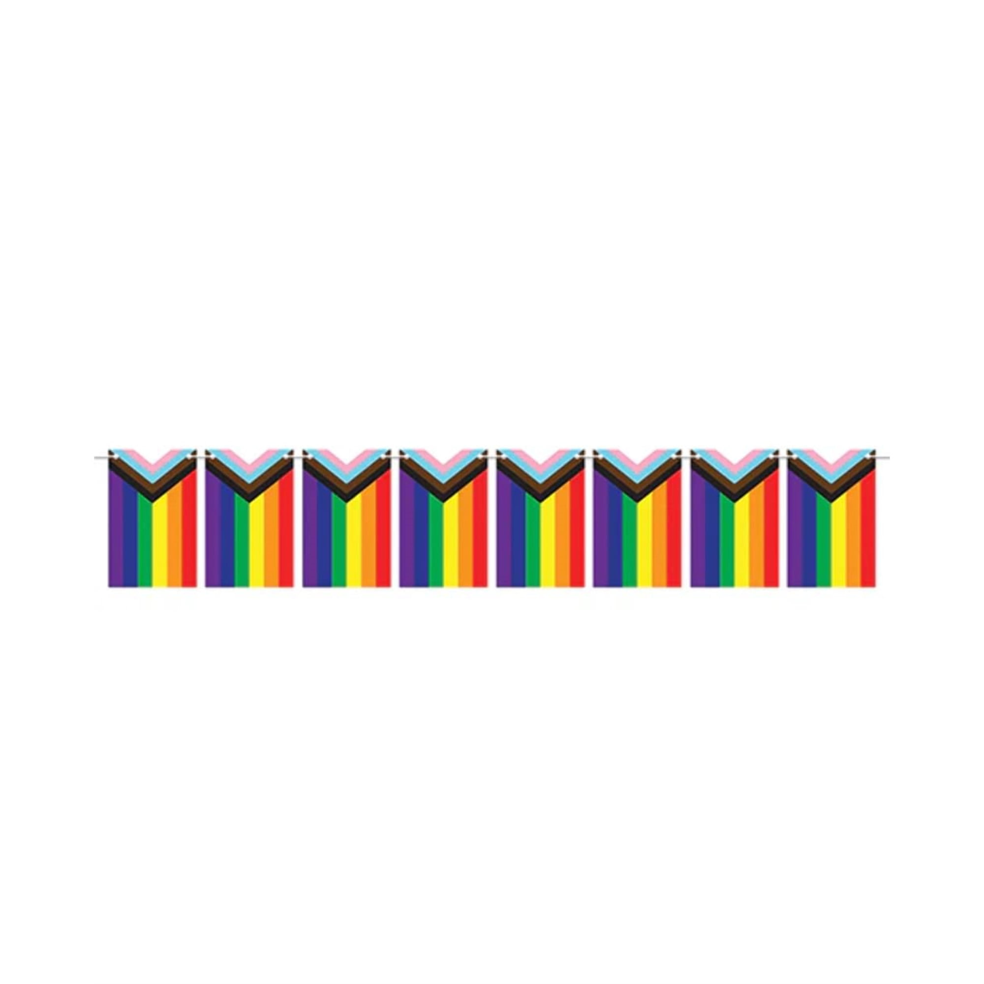 Pride Flag Pennant Streamer assembly required Pack of 12 - Walmart.com