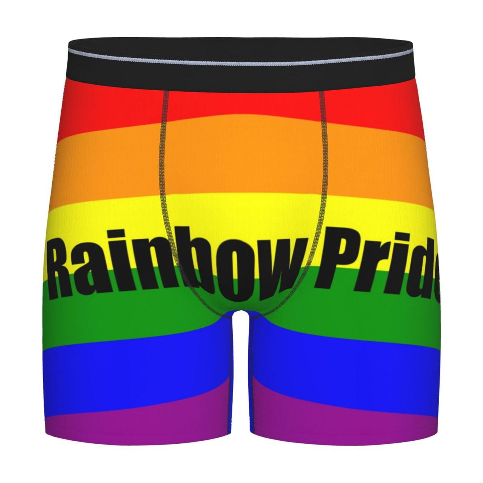 Rainbow Pride Flag Men's Underwear Boxer Briefs Soft Stretch Long Leg ...