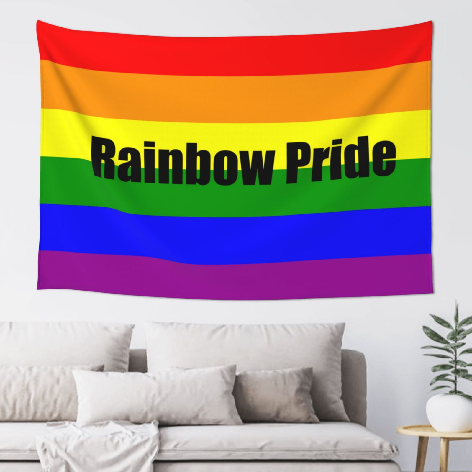 Rainbow Pride Flag Tapestry Banner Backdrop Flag Background Decoration For Outdoorindoor Yard