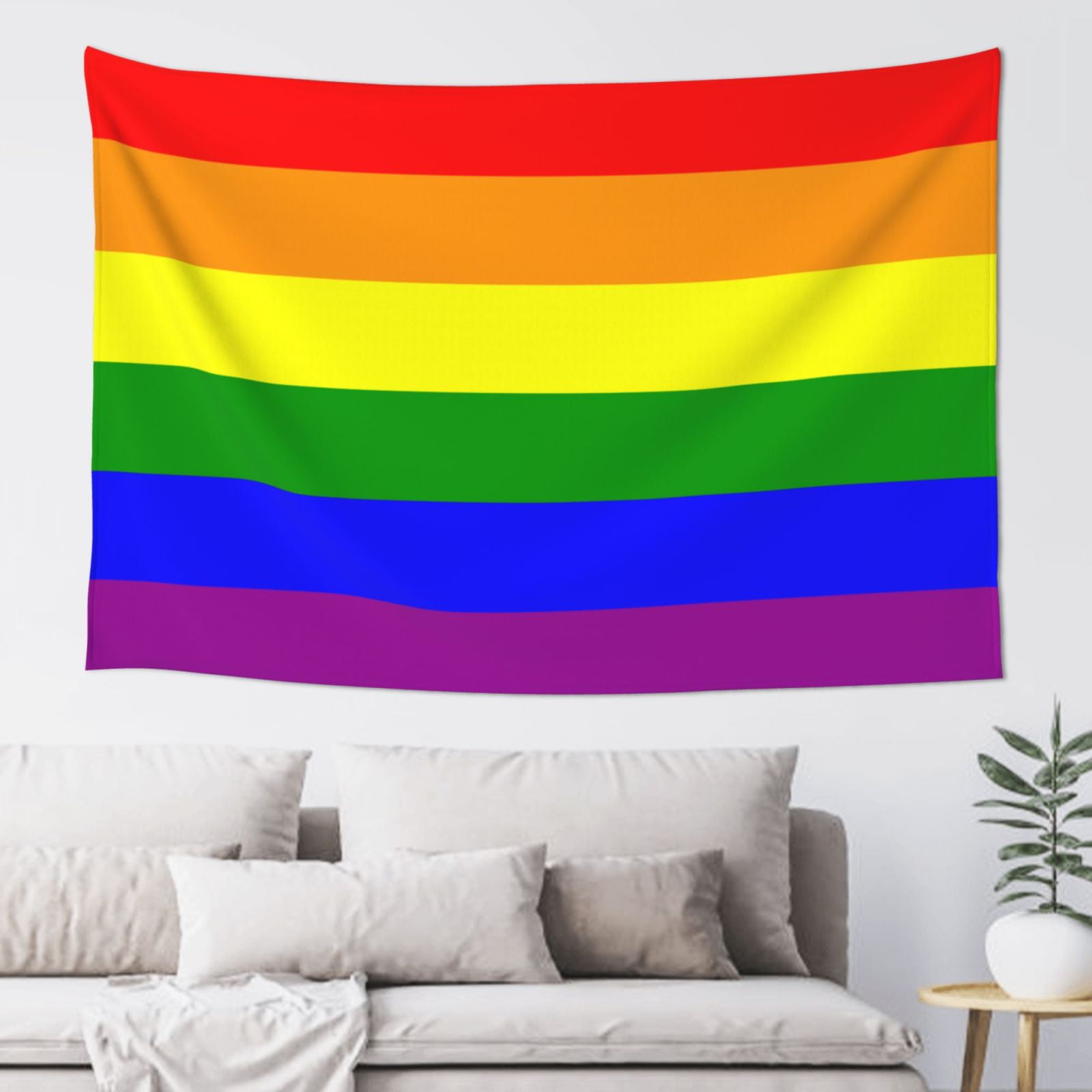 Rainbow Pride Flag Tapestry Banner Backdrop Flag Background Decoration ...