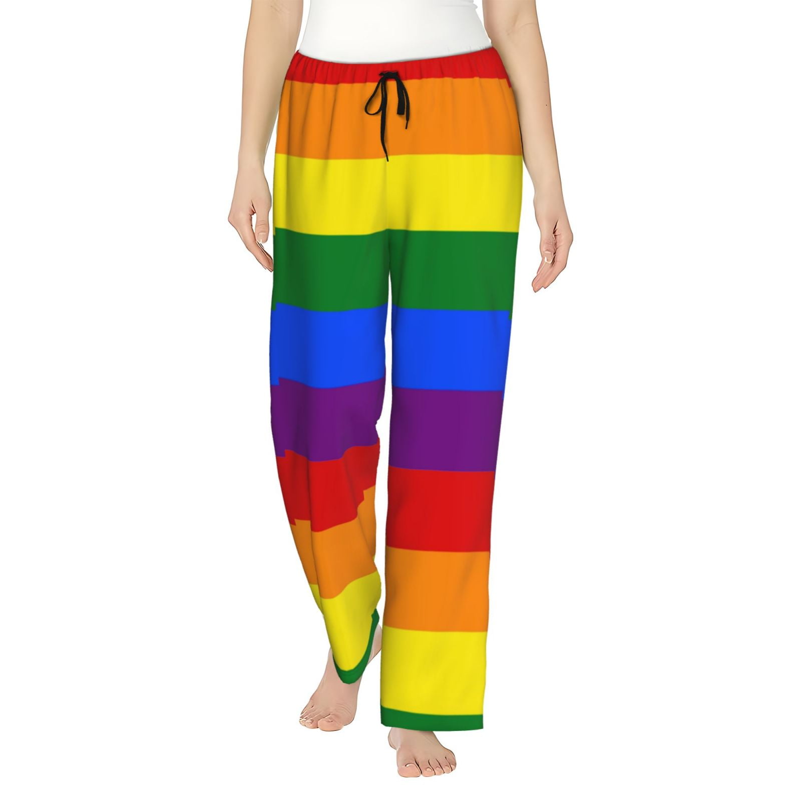 Rainbow Pride Flag Women'S Pajama Pants Straight Leg Comfy Lounge Pants ...