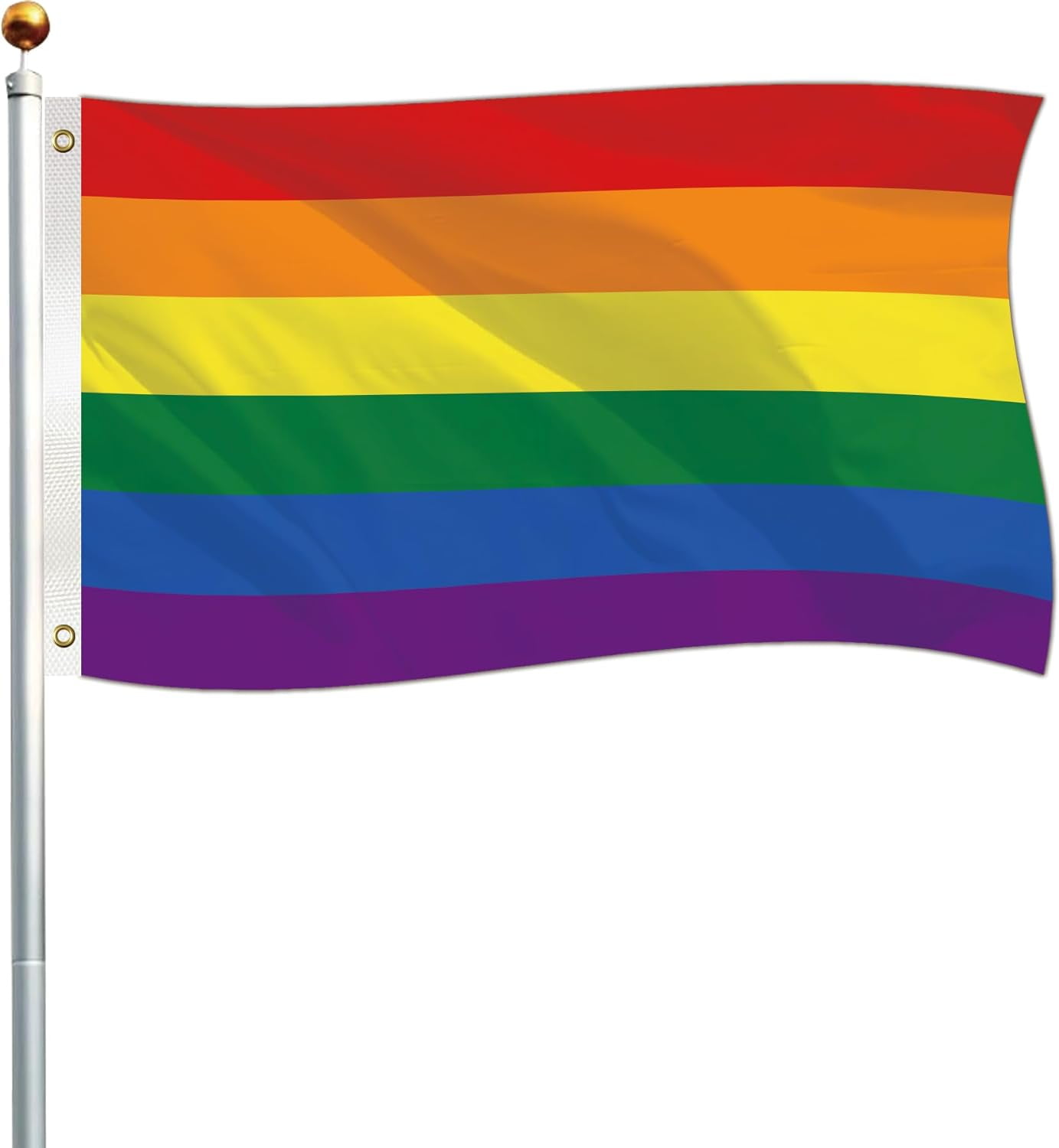 Rainbow Pride Flags LGBTQ Flags, 3Ply Polyester, Heavy Duty, Double ...