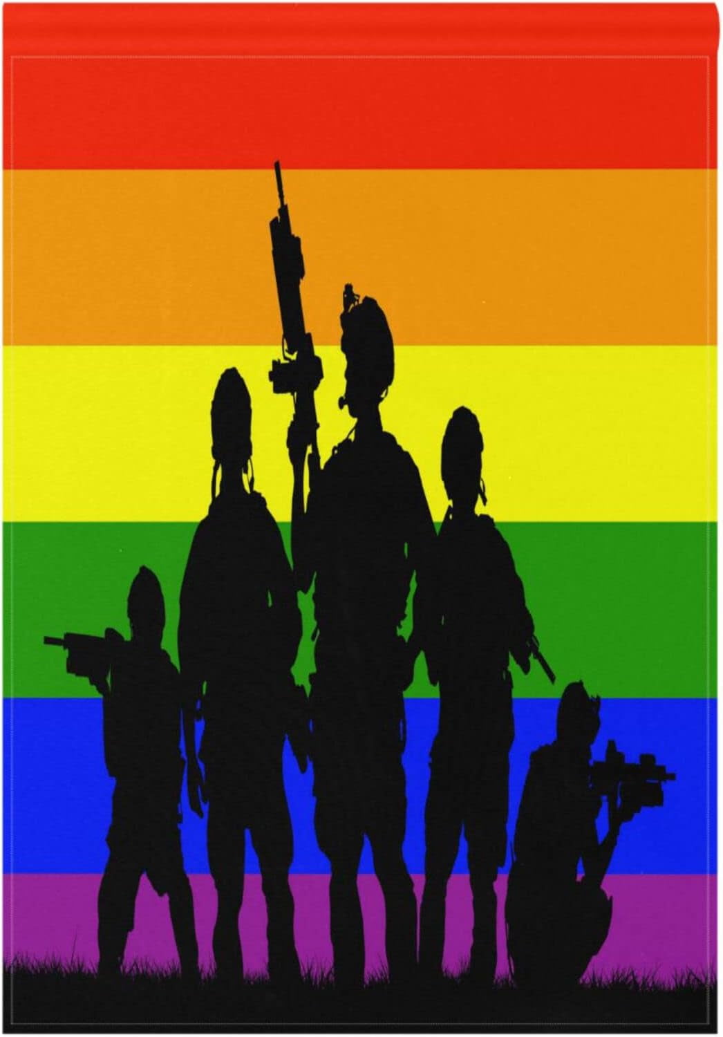 Rainbow Pride House Flag 28x40 Double Sided, Lgbt Army Soldier LGBT ...