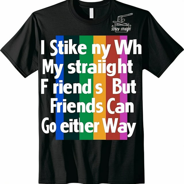 Rainbow Pride LGBTQ+ Black TShirt Unique Design Inspired by Various ...