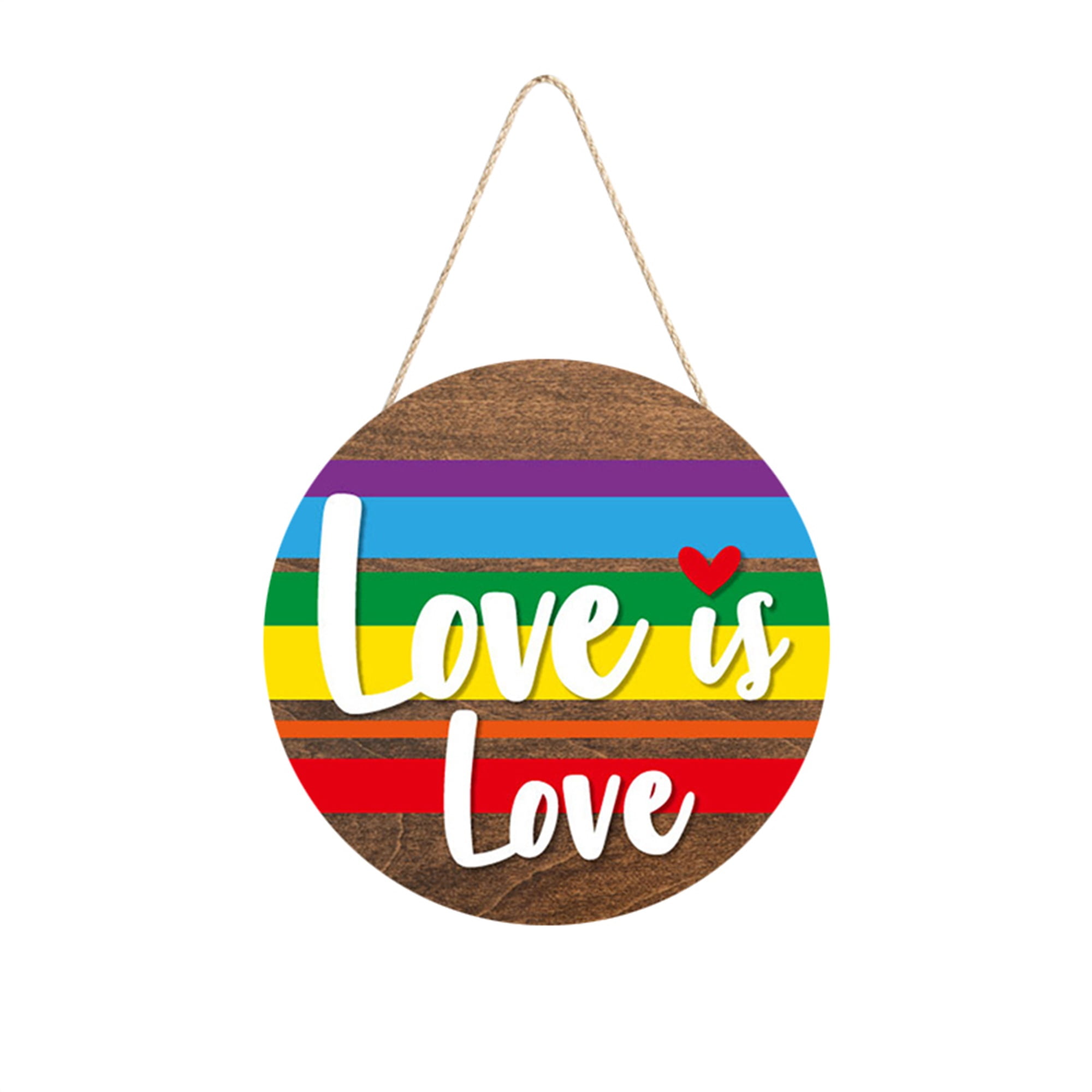Rainbow Pride Wood Hanging Sign Love is Love Wooden Hanging Sign ...