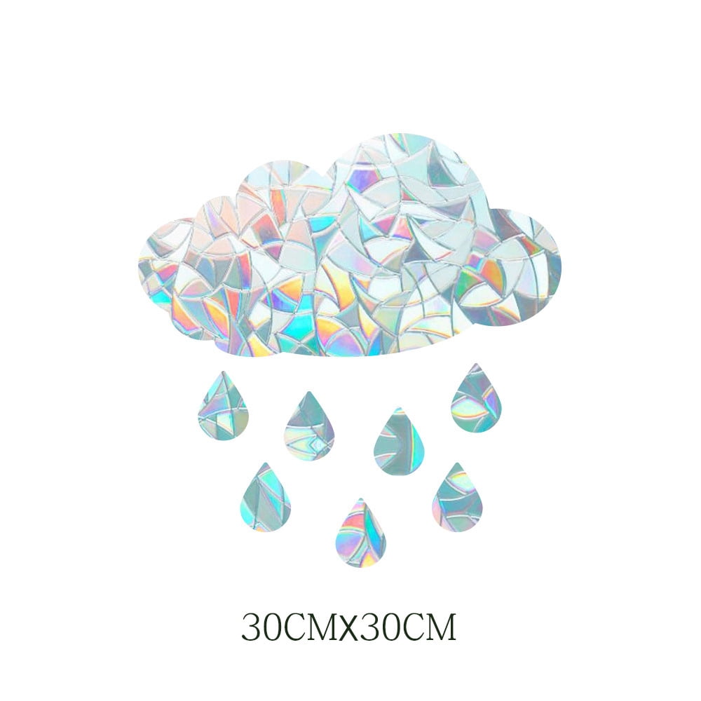 Rainbow Prism Electrostatic Glass Sticker PVC Glue-free Stars Diamond ...