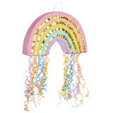 Rainbow Pull String Pinata for Pastel Birthday Decorations, Gender ...
