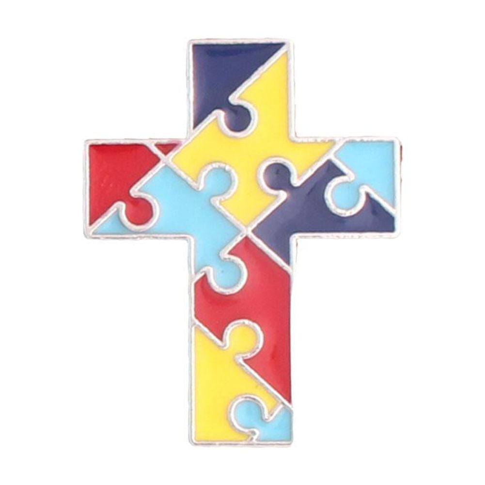 Rainbow Puzzle Brooch Autism Love Puzzle Cartoon Creativity Badge Acc ...