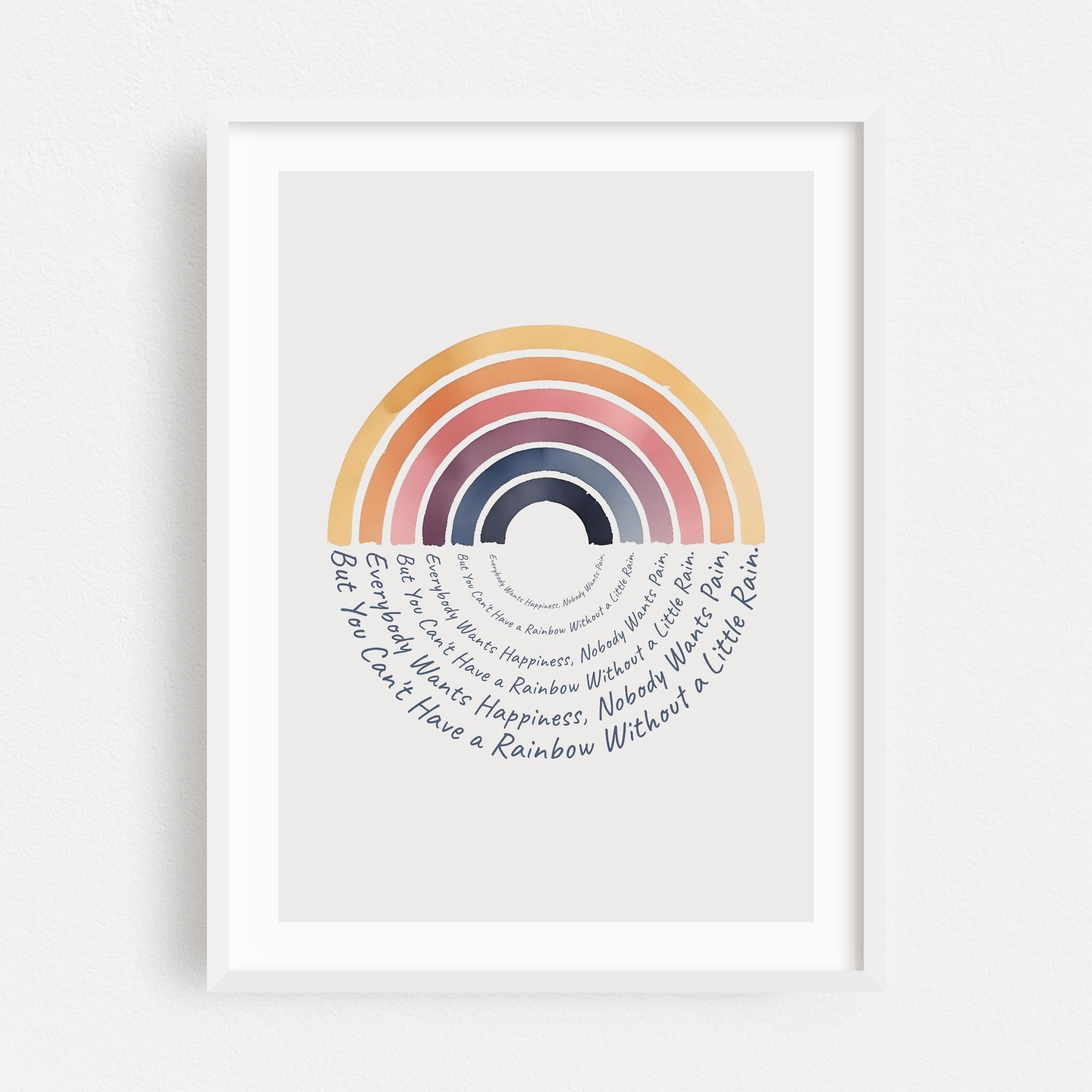 Rainbow Quote - Photography Quote Typography Abstract Motivational Boho ...