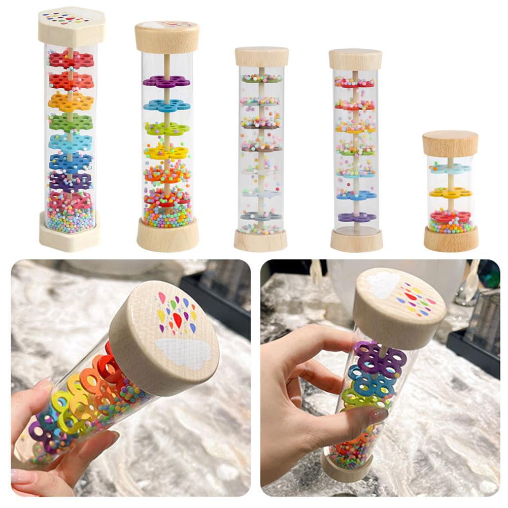 Rainbow Rain Sound Tube Activity Center Toy Rainfall Rattle Stick Rain ...