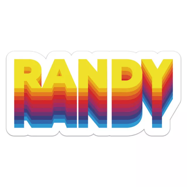 Rainbow Randy Name Sticker Phone Decal Water Bottle Stickers Car Decals ...