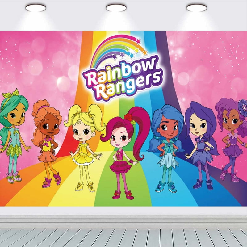 Rainbow Rangers Party Supplies Birthday Decorations Post Backdrop ...