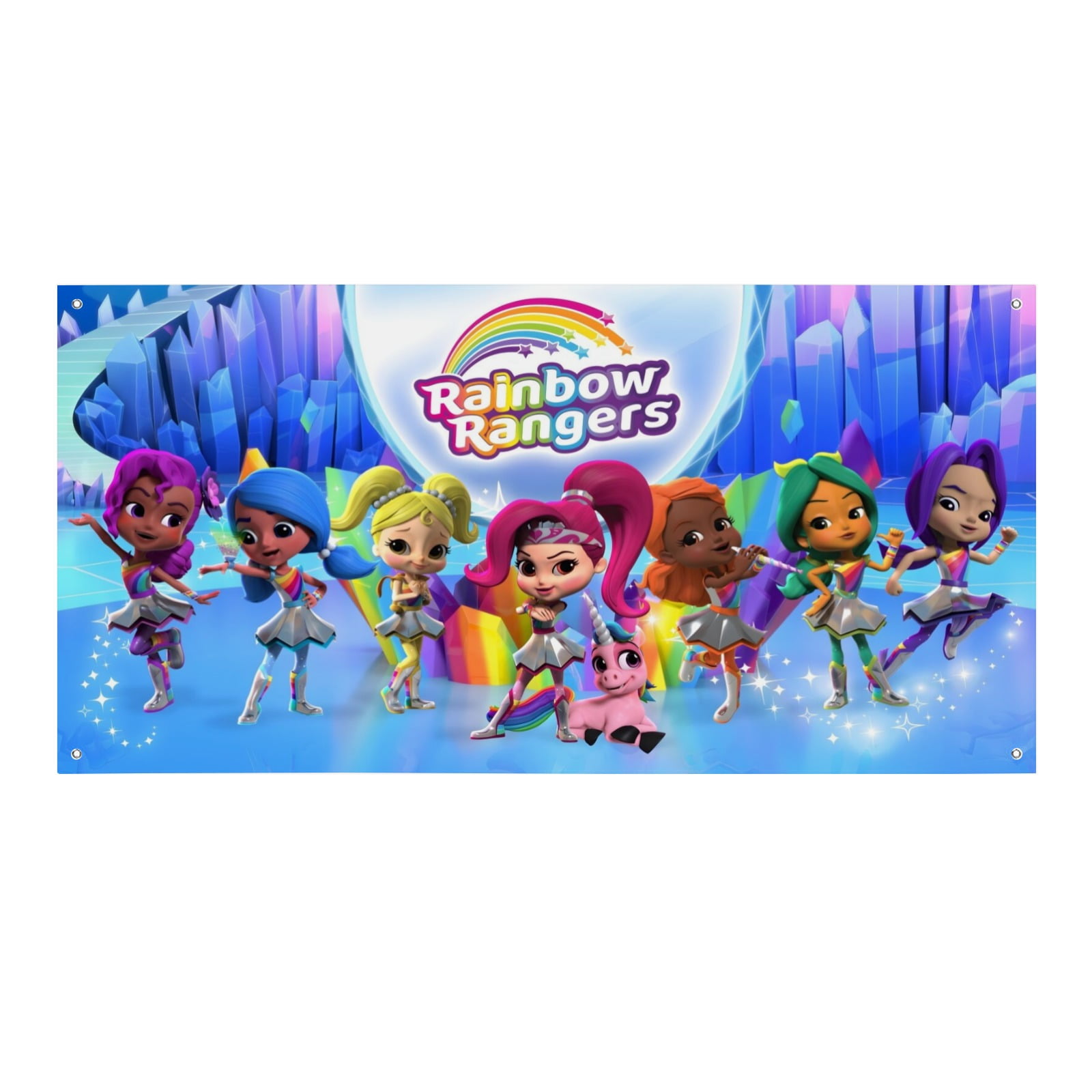 Rainbow Rangers-Theme Backdrops Banner Birthday Party Decor Supplies ...
