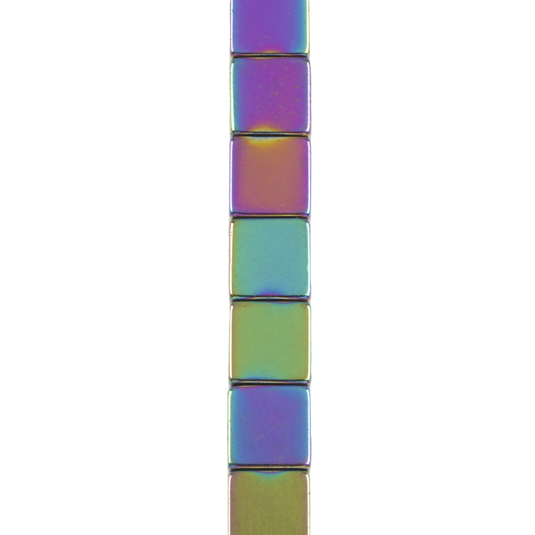 Rainbow Reconstituted Hematite Cube Beads by Bead Landing™ - Walmart.com