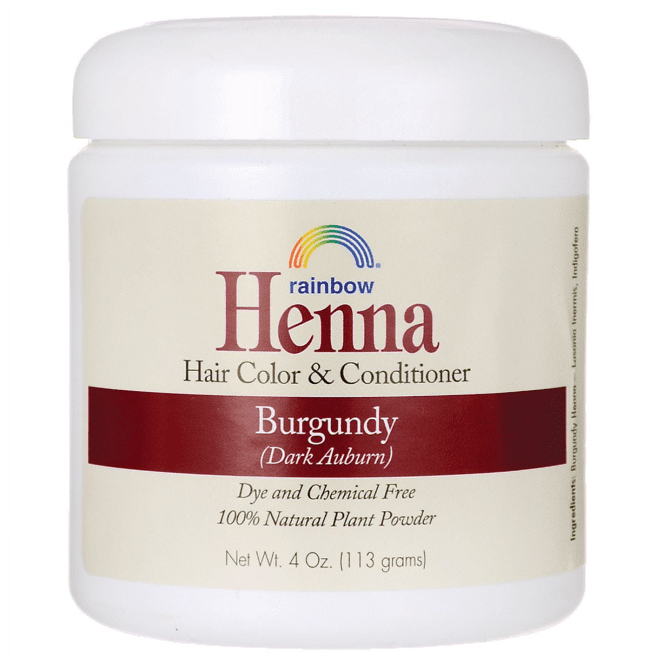 Rainbow Research Henna Hair Color And Conditioner Persian Burgundy Dark ...