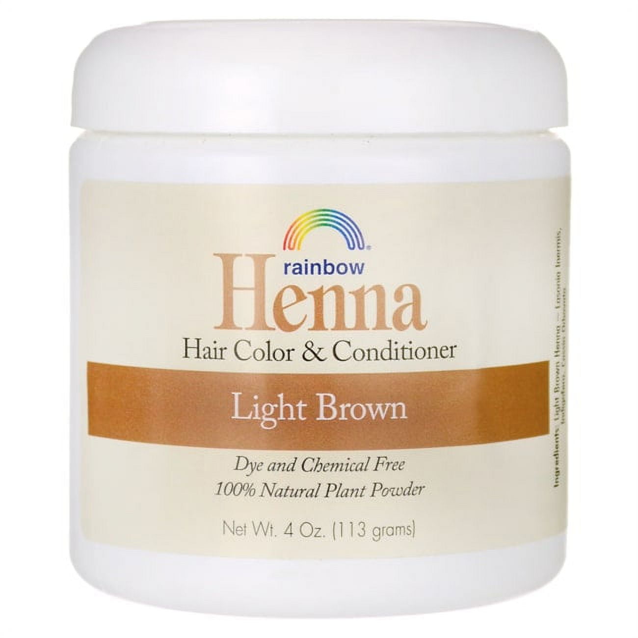 Rainbow Research Henna Hair Color and Conditioner Light Brown 4 oz 113 ...