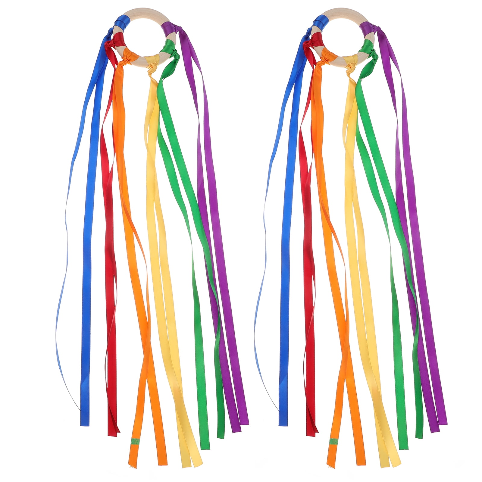 Rainbow Ribbon Hand Kite Montessori Waldorf Toy - Walmart.com