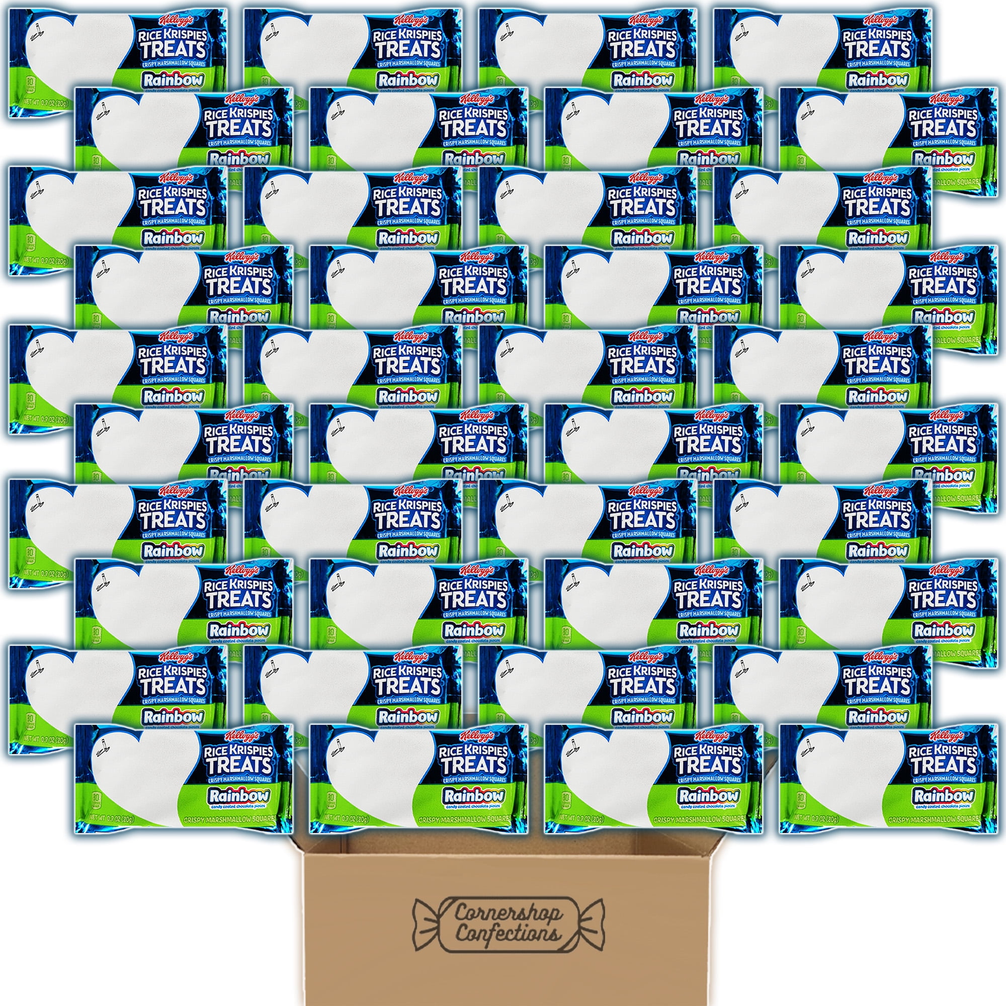 Rainbow Rice Krispies Treats Bulk Pack - 40 Individually Sealed 0.7oz ...