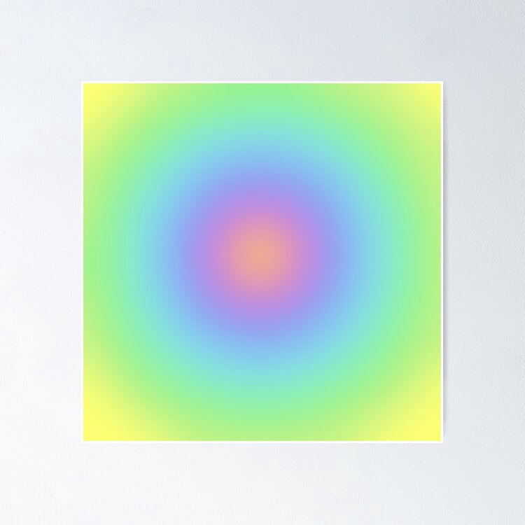 Rainbow Rings Color Burst - Pastel UNFRAMED Poster, 18x24 - Walmart.com