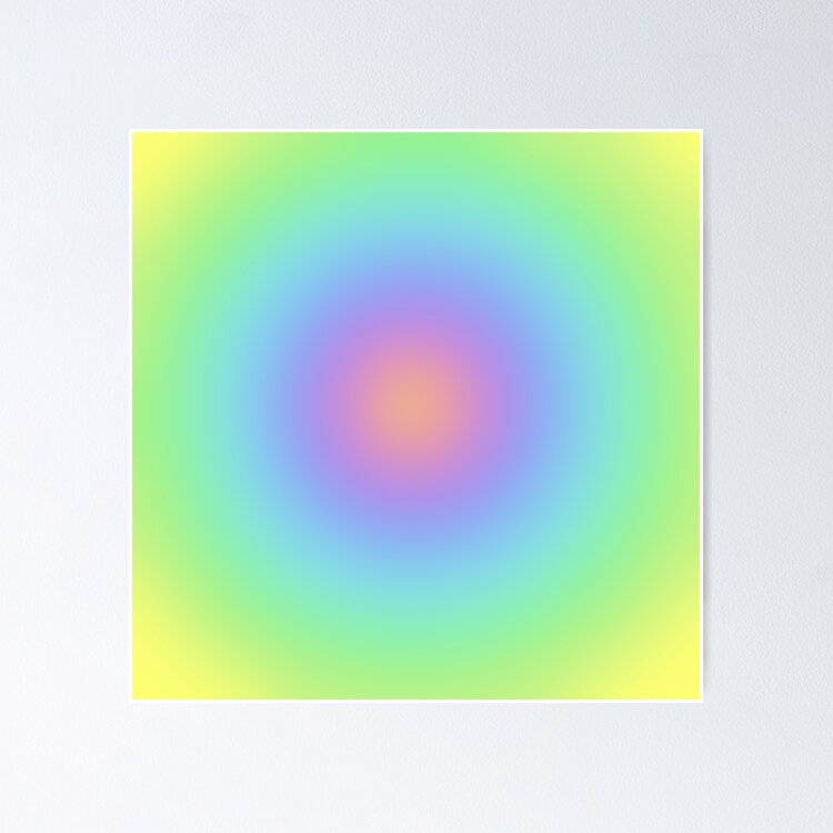 Rainbow Rings Color Burst - Pastel UNFRAMED Poster, 24x36 - Walmart.com