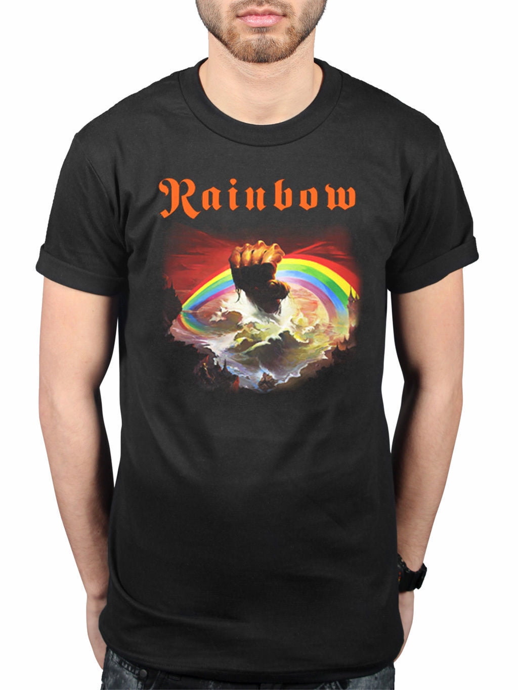 Rainbow Rising Graphic T-Shirt English Rock Band Ritchie Blackmore ...