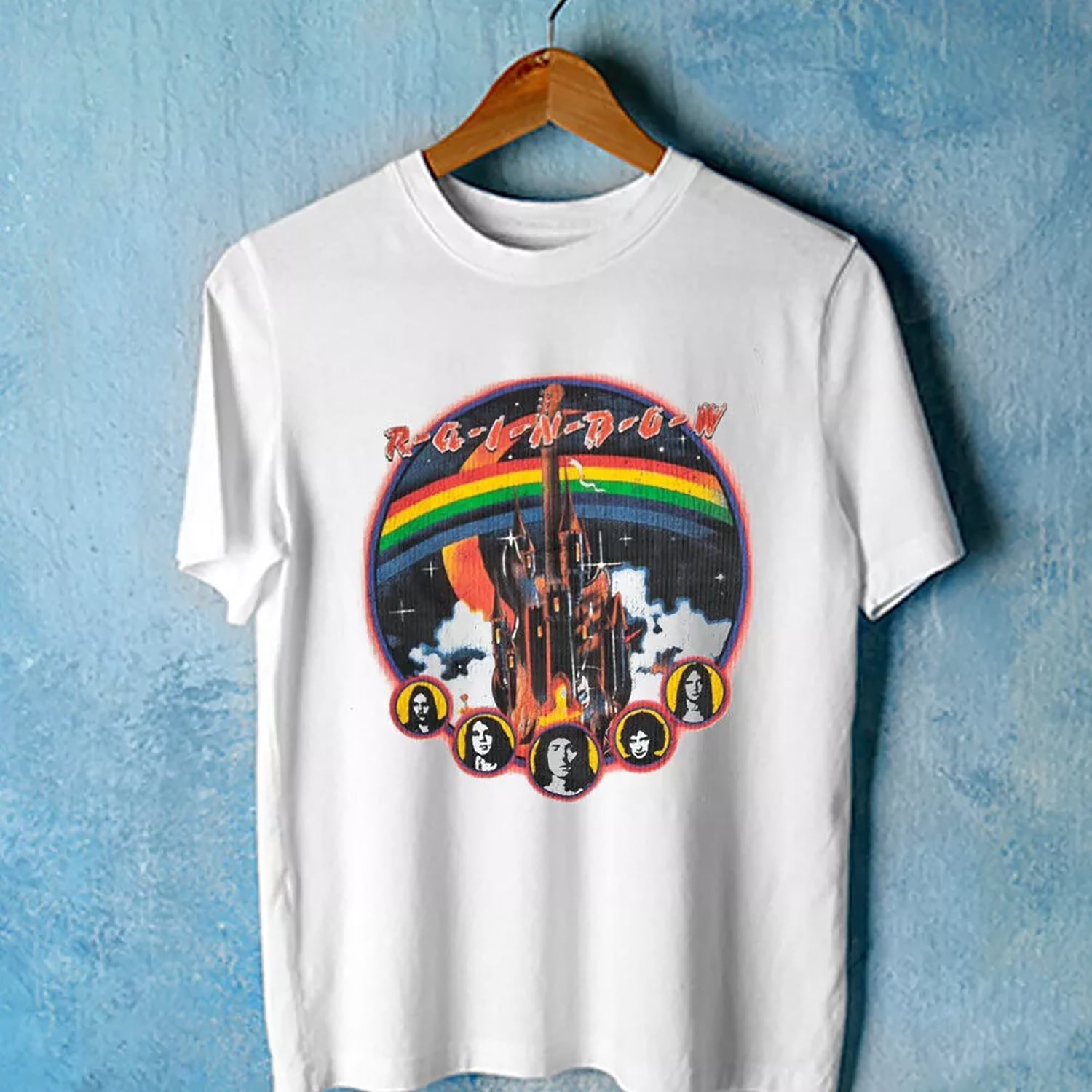 Rainbow Ritchie Blackmore's Rainbow White T-shirt - Walmart.com