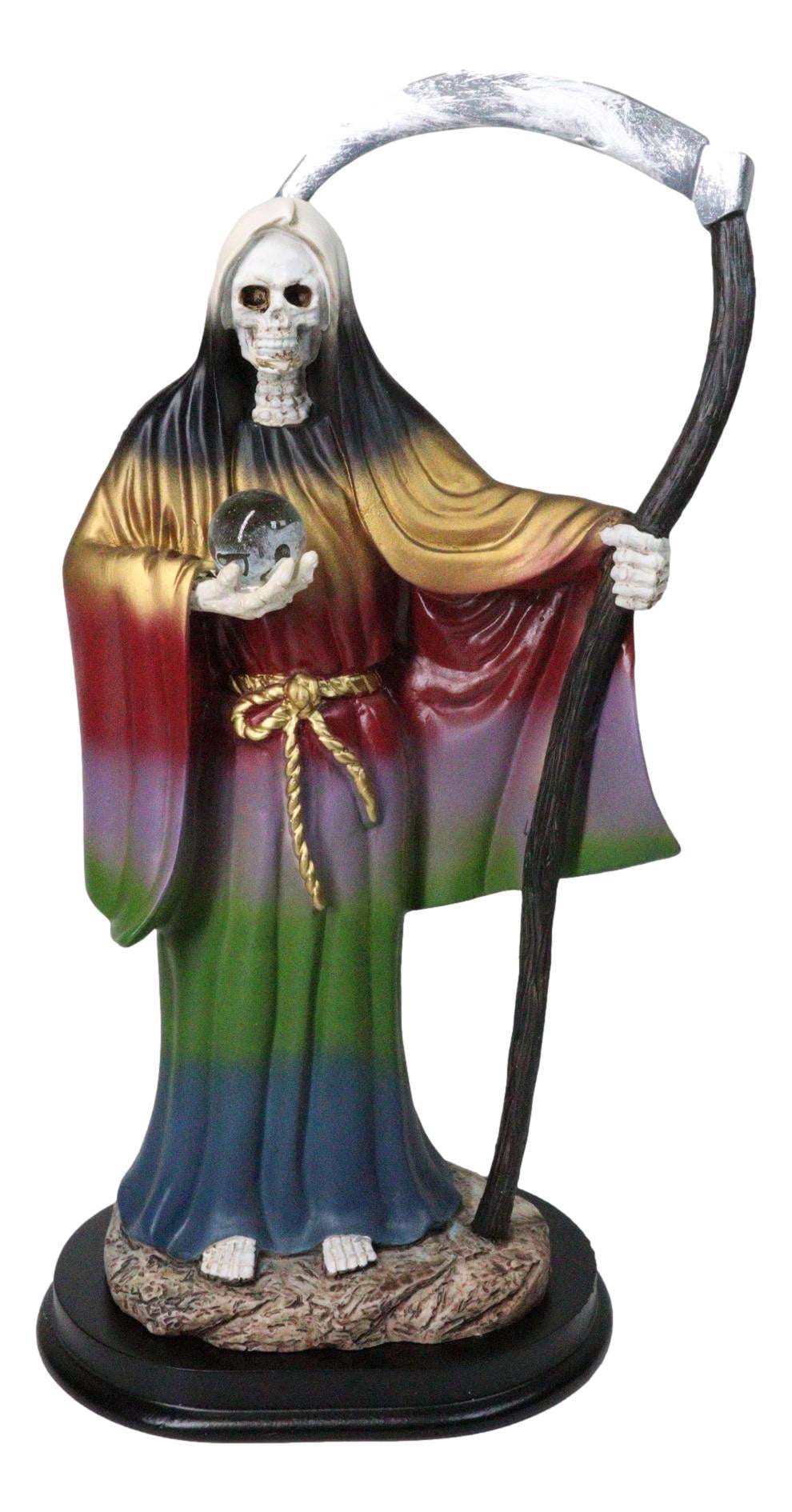 Rainbow Robe Santa Muerte With Scythe All Powerful Transient Figurine ...