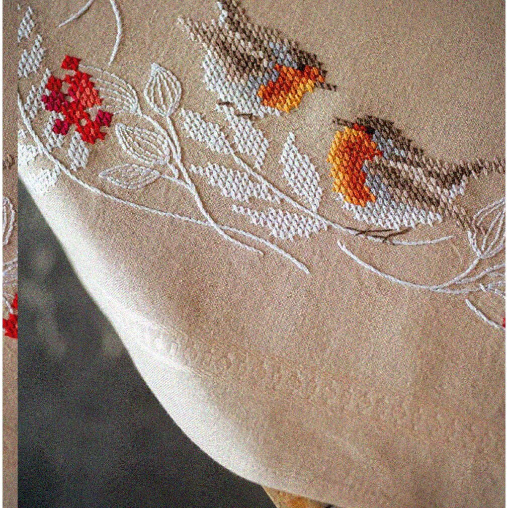 Rainbow Robin's Nest Stamped Cross Stitch Kit - Multicoloured Bird ...