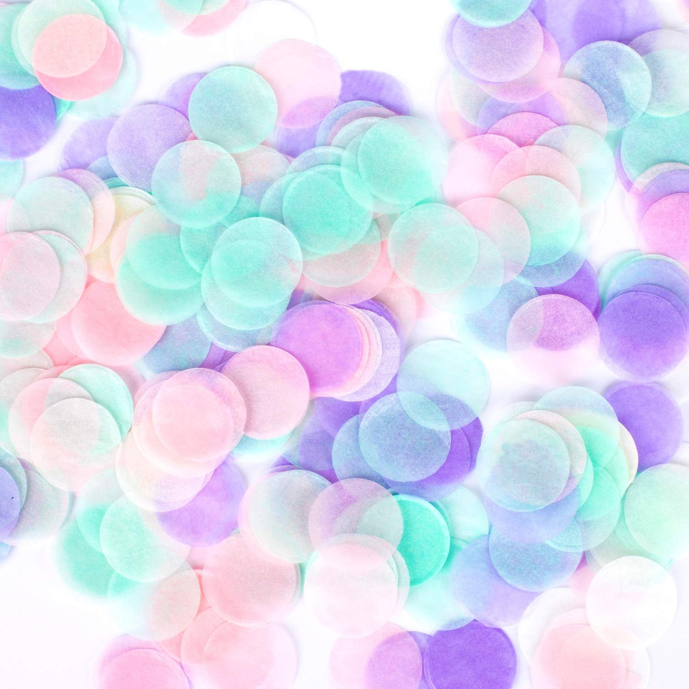 Rainbow Round Confetti Party Pack - 6000 Pieces of 1 Inch Tissue Paper ...