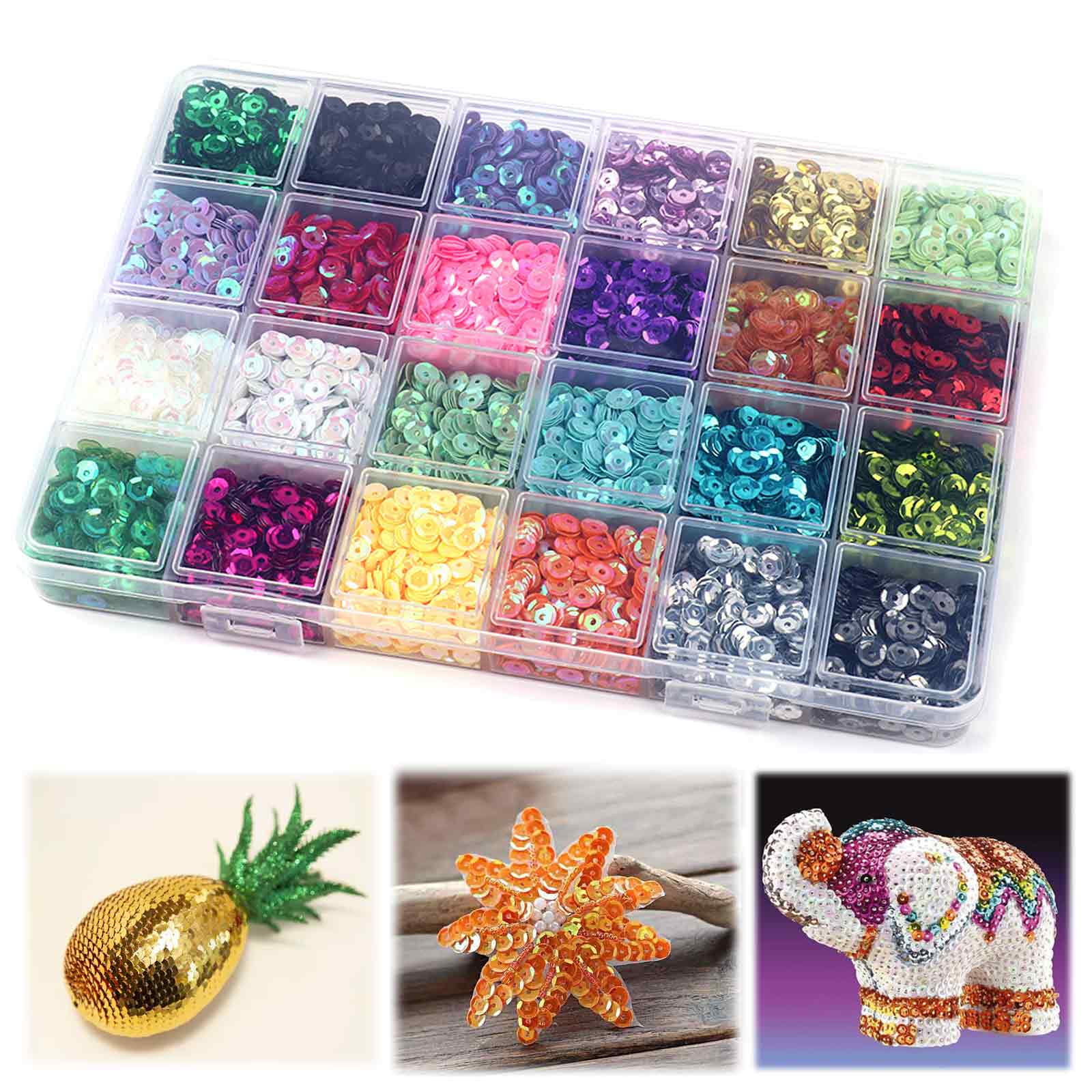 Rainbow Round Embroidery Sequins, Hexagonal Shape (Imitation Of Fish ...