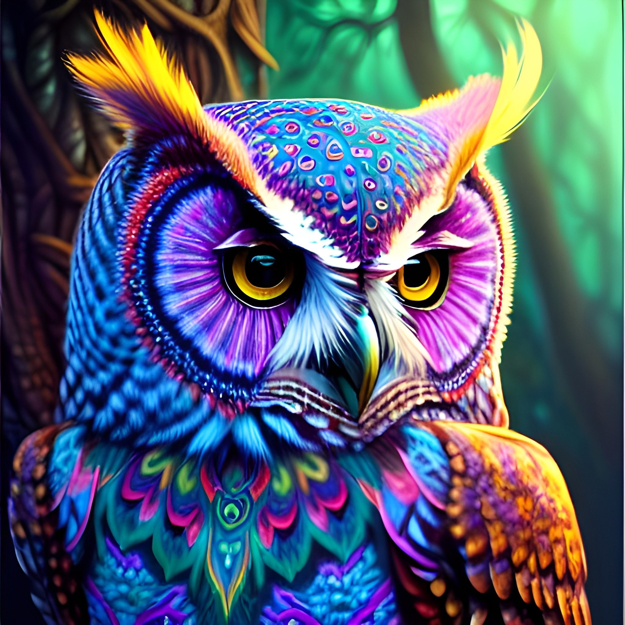 Rainbow Rulers of the Night - Canvas Wall Art - Walmart.com