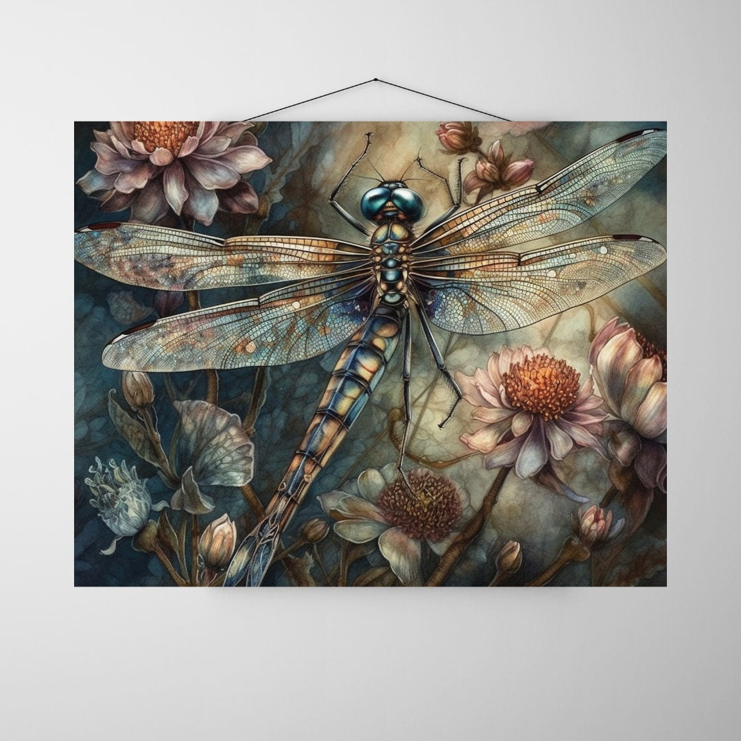 Rainbow Runners - Dragon Fly Canvas Wall Art - Walmart.com