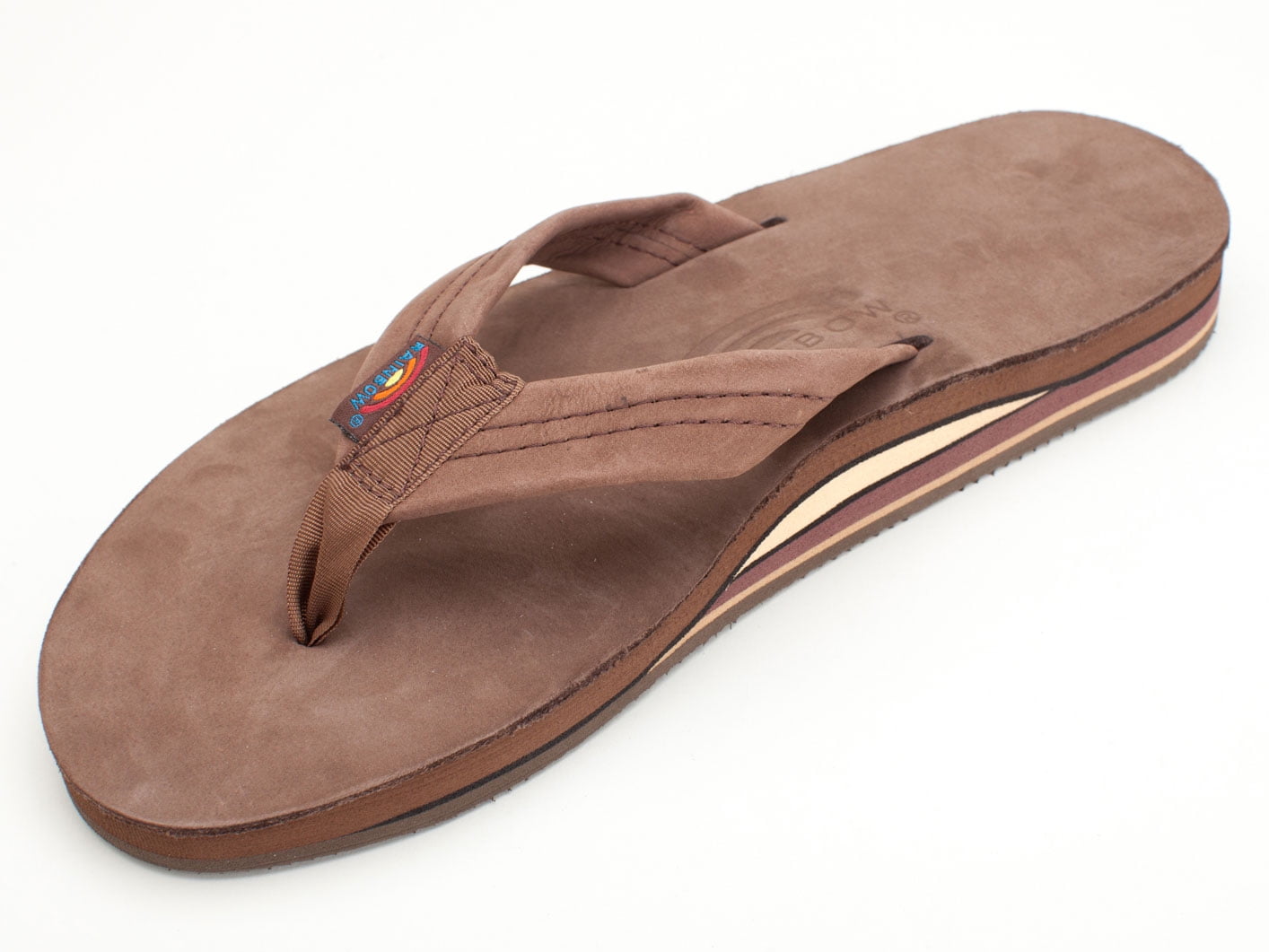 Rainbow Sandals Men's Premier Leather Double Layer Wide Strap Sandals ...