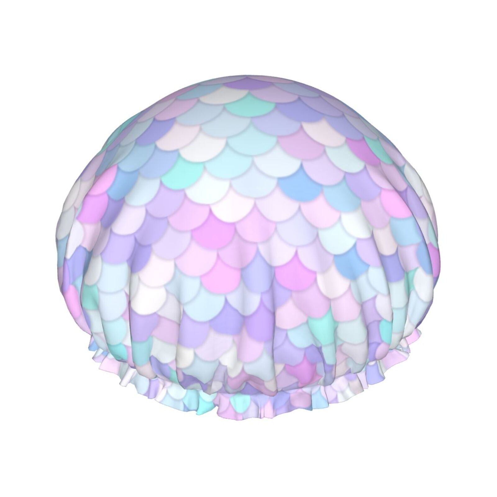 Rainbow Scales Shower Cap, Reusable Bath Hair Hat for all Hair Lengths ...