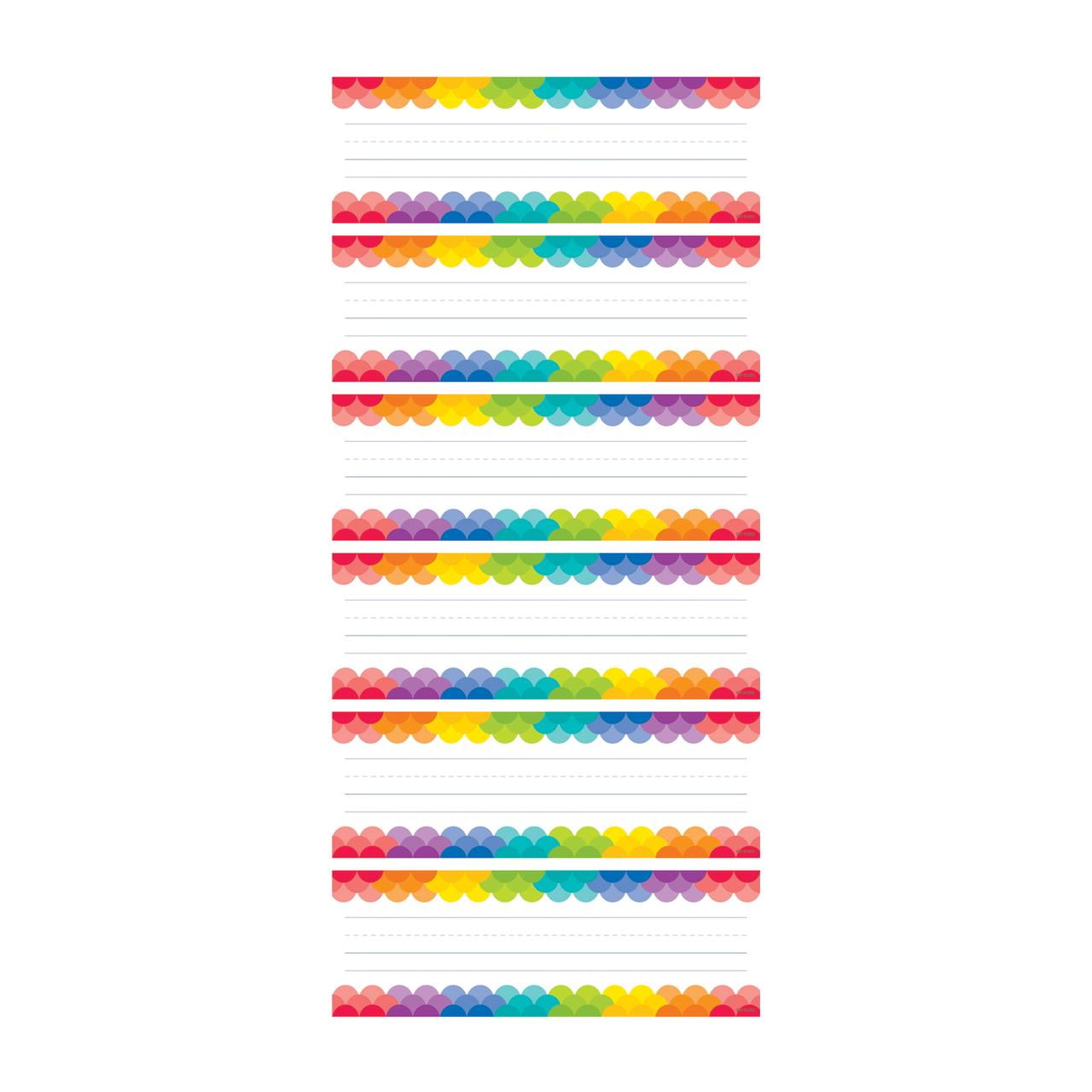 Creative Teaching Press Rainbow Scallops Name Plates, 36 Per Pack, 6 ...