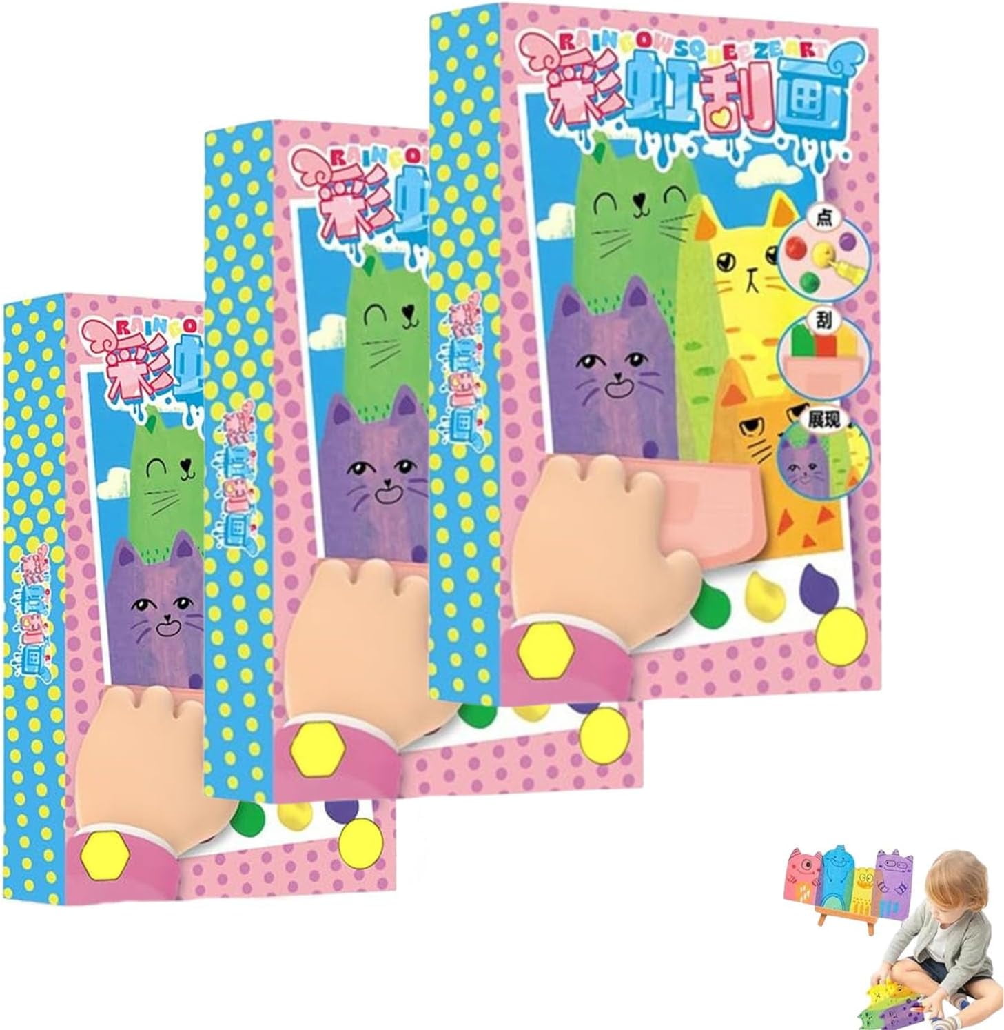 Rainbow Scratch Art Kit, 20pcs DIY Rainbow Scratch Art Markers Set, Dot ...