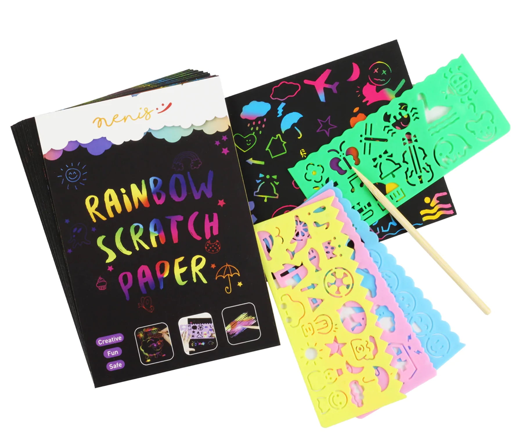 Rainbow Scratch Paper Art Set - Walmart.com