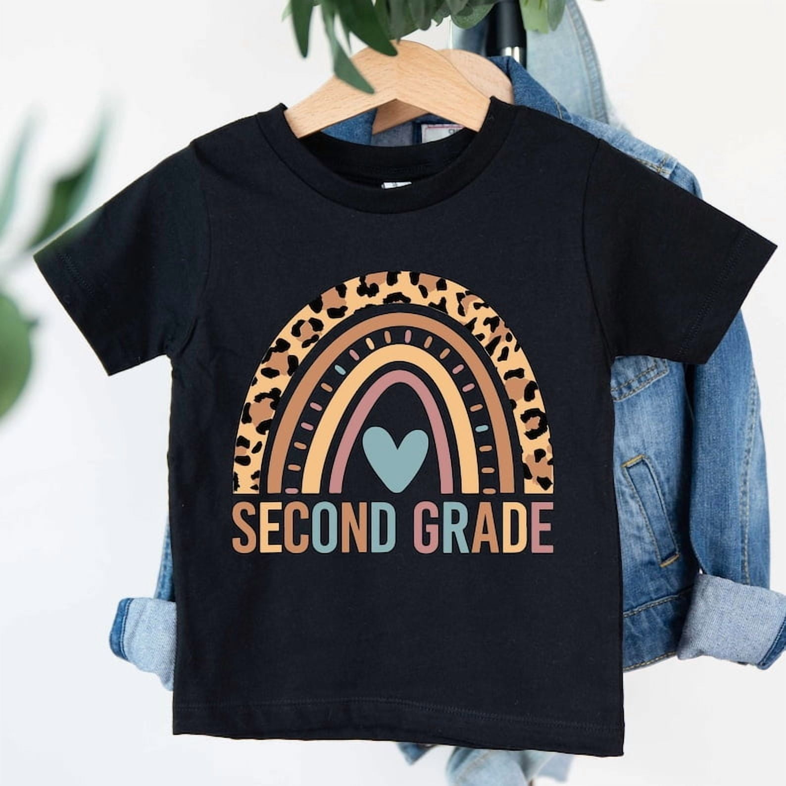 Rainbow Second Grade Shirt, 2st Grade Leopard Shirt, Welcome to School ...