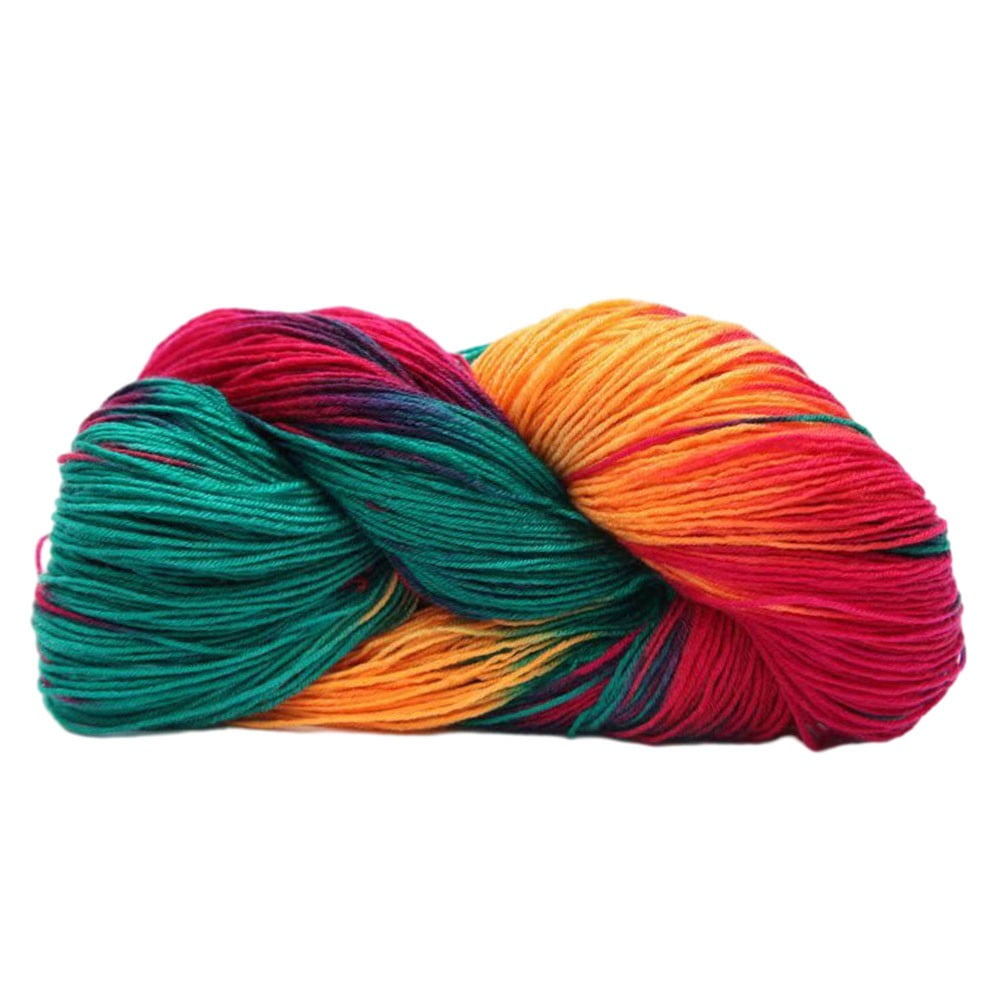 Rainbow Segment Eco-Dyed Yarn Diy Handmade Crochet Yarn Baby Sweater ...