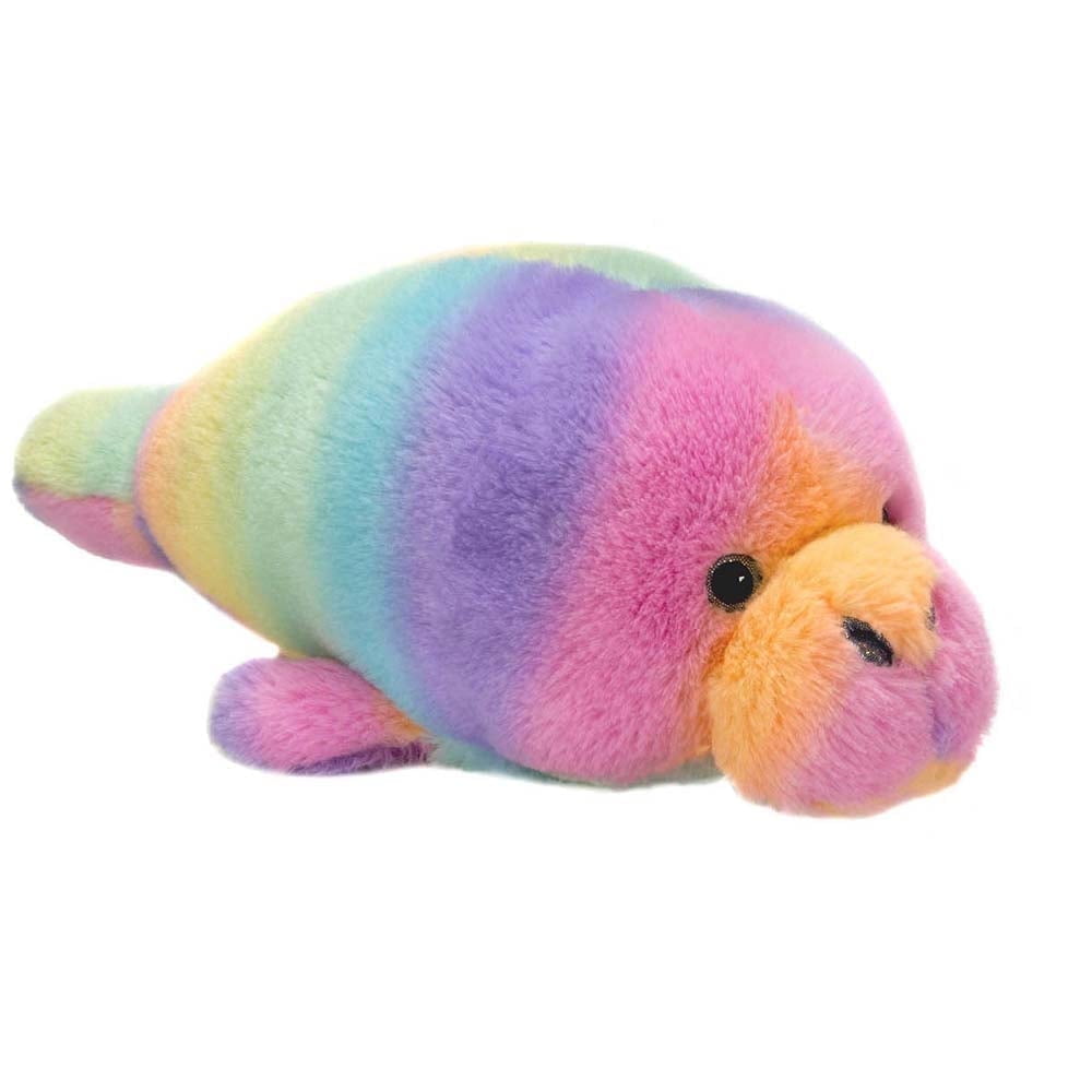 Rainbow Sherbet 16-inch Manatee Plush Toy – Soft, Colorful Stuffed ...