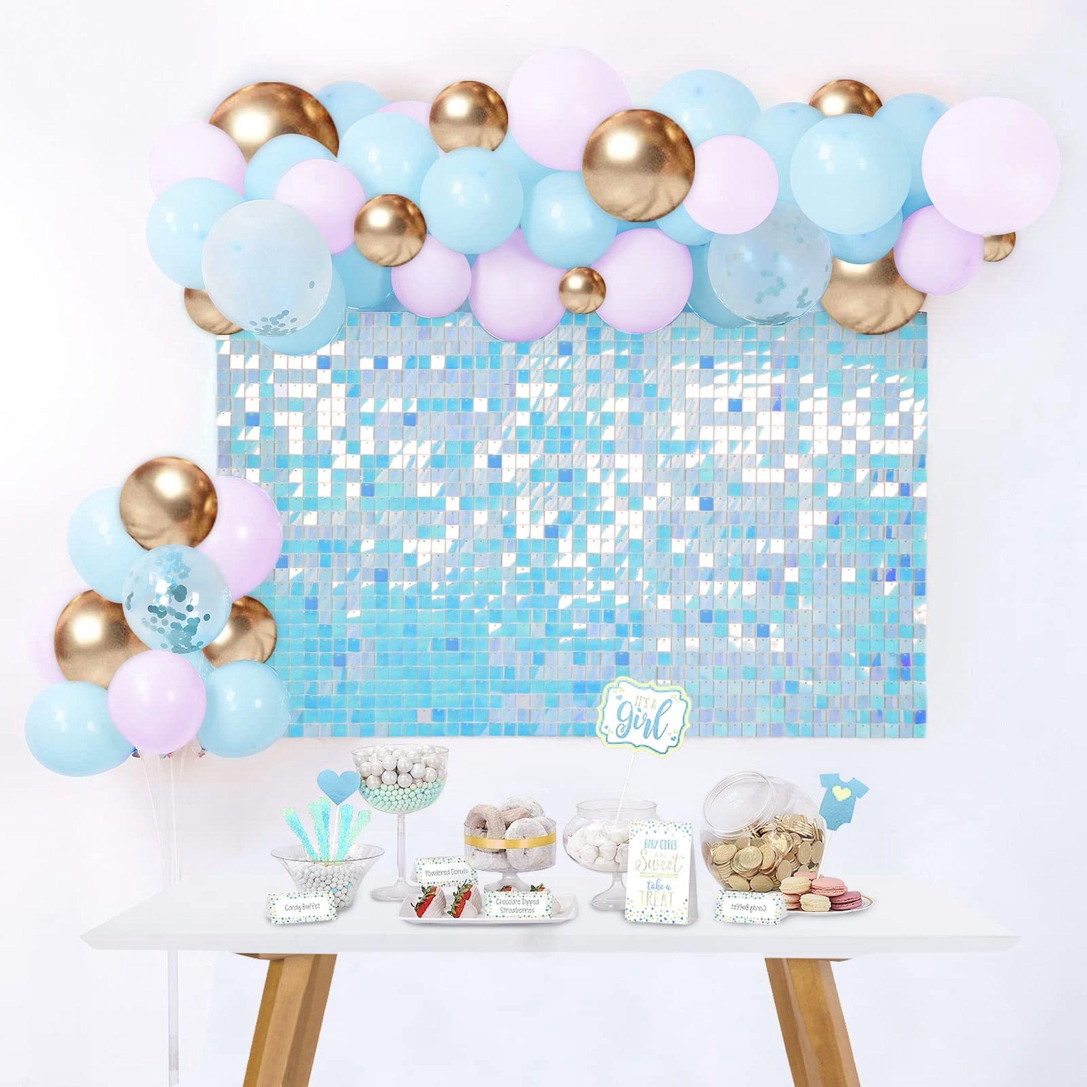 Rainbow Shimmer Sequin Wall Panels for Photo Booths and Events - Pack ...