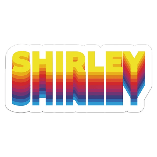 Rainbow Shirley Name Sticker Phone Decal Water Bottle Stickers Car ...