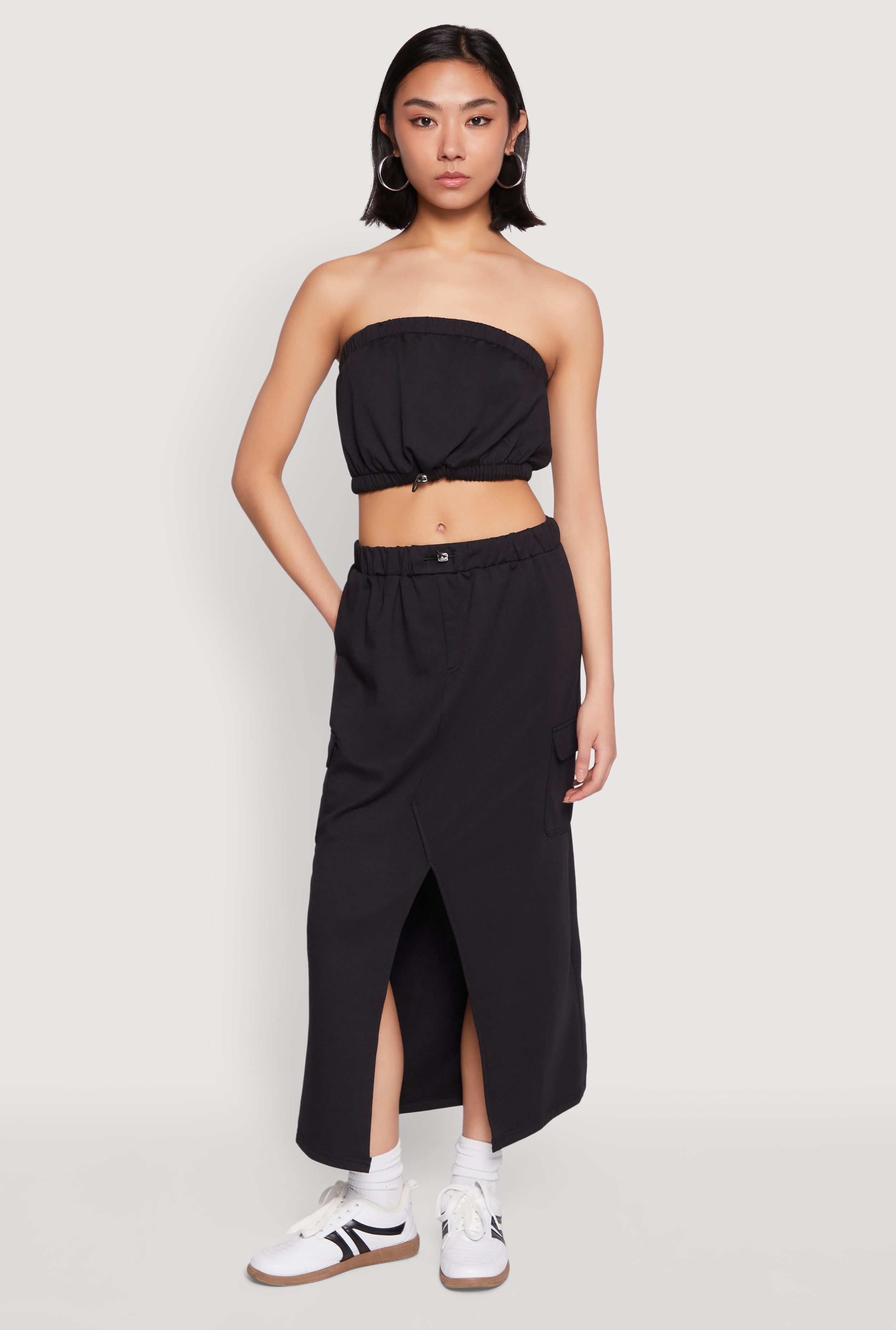 Womens Almost Famous Fleece Slit Front Cargo Skirt - Walmart.com
