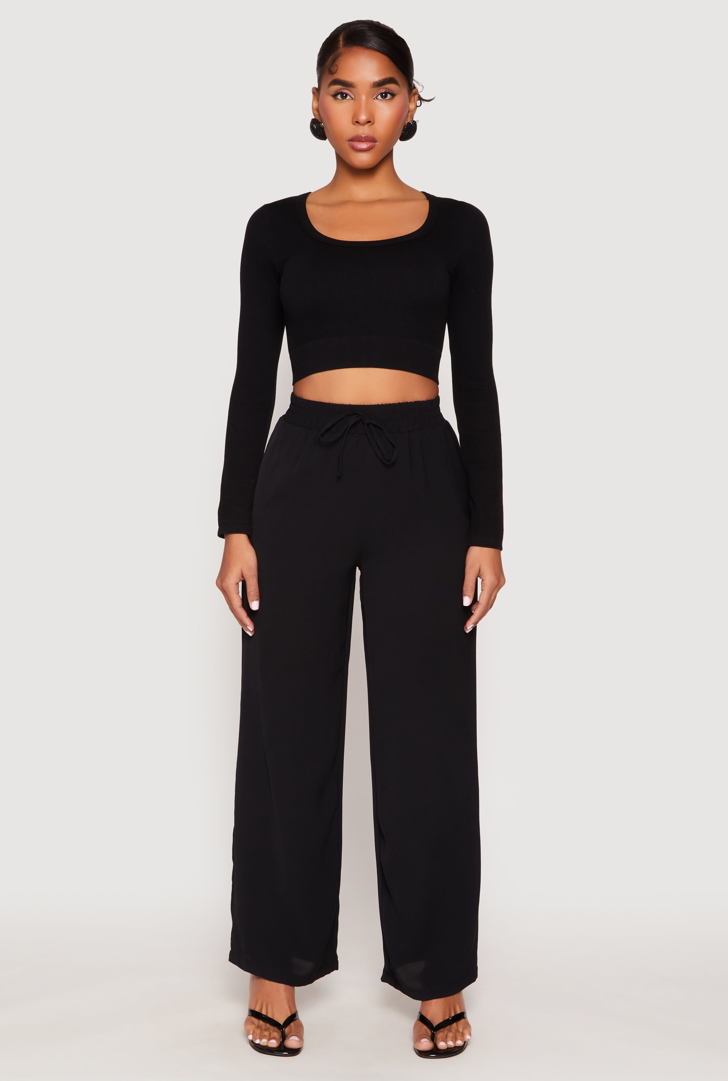 Womens Faux Drawstring Dress Pants - Walmart.com