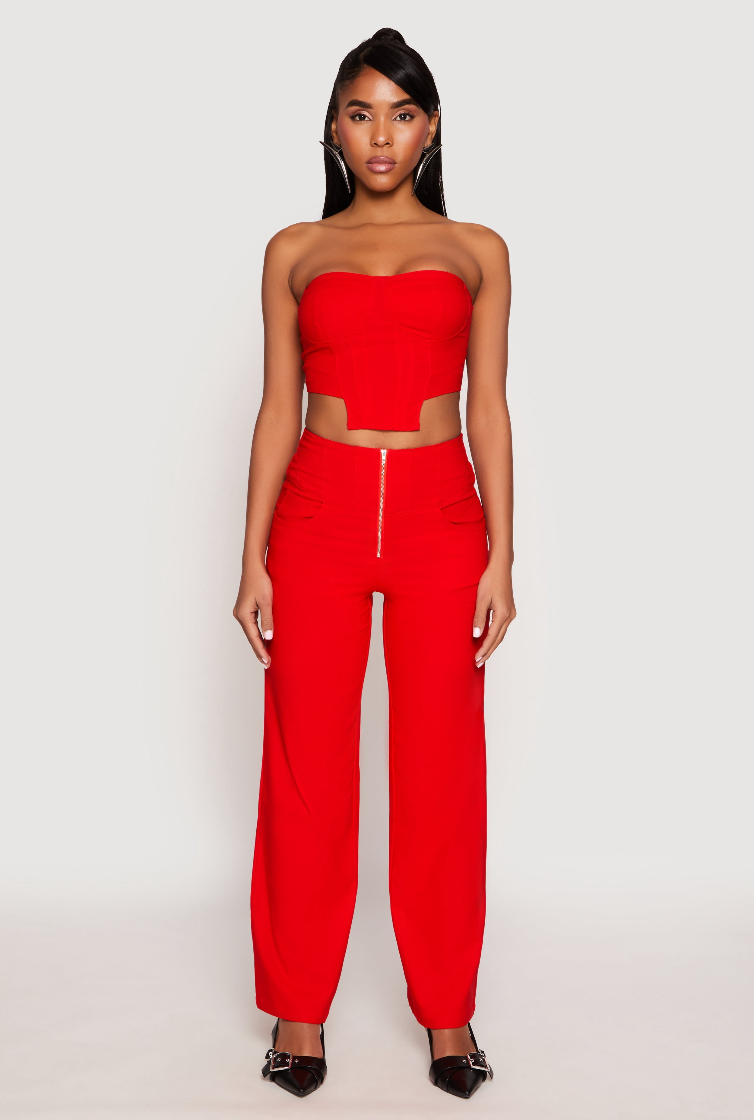 Womens Hyperstretch Zip Front Pants - Walmart.com