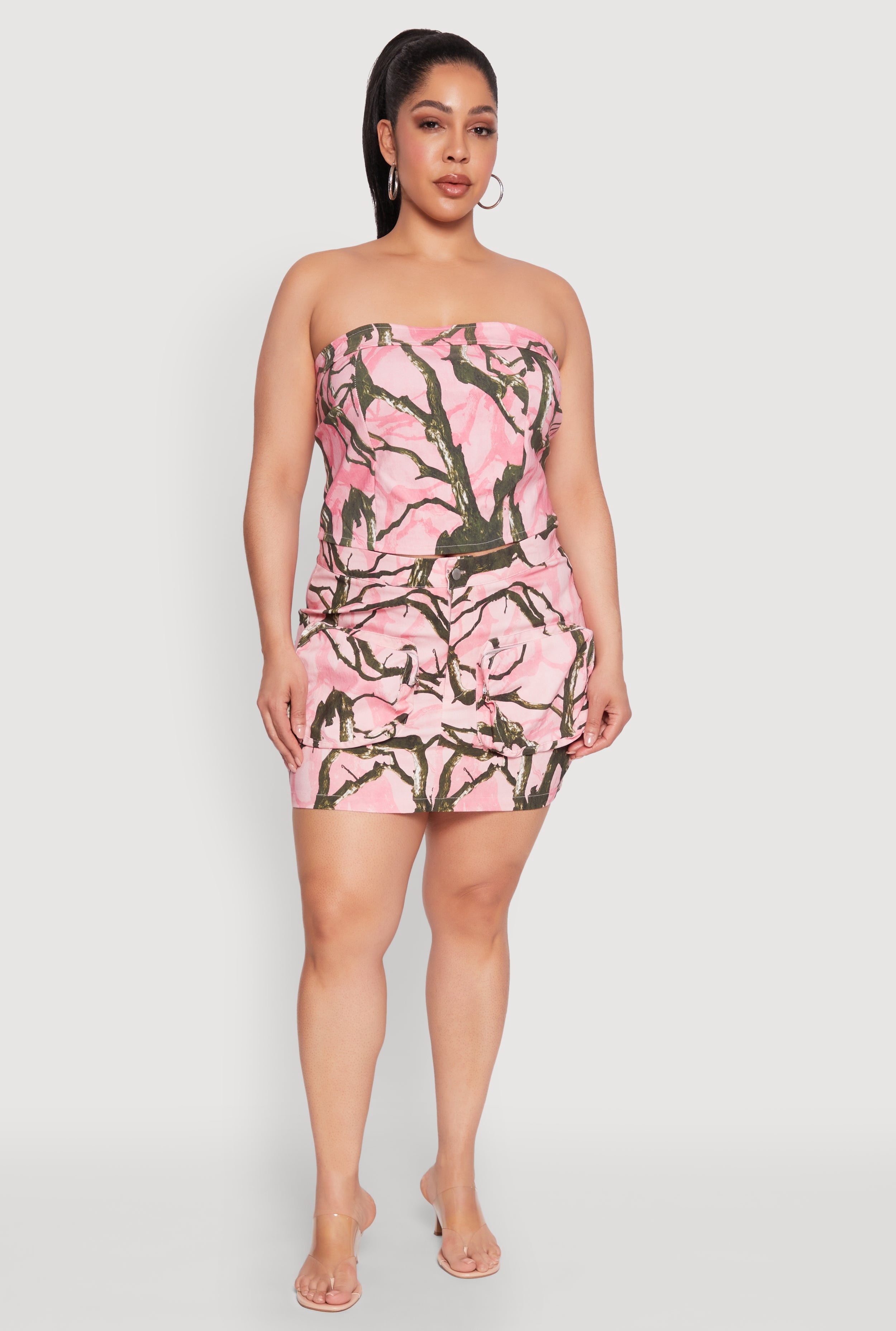 Womens Plus Size Hunter Camo Mini Cargo Skirt - Walmart.com