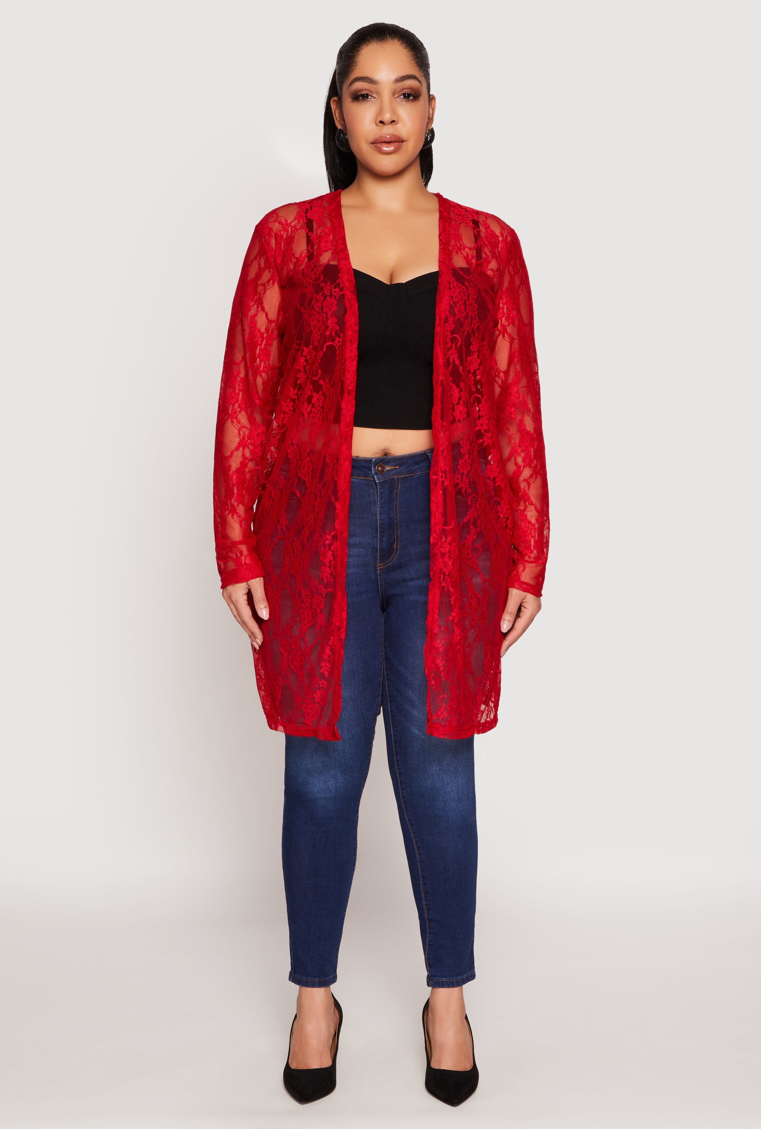 Womens Plus Size Lace Duster - Walmart.com