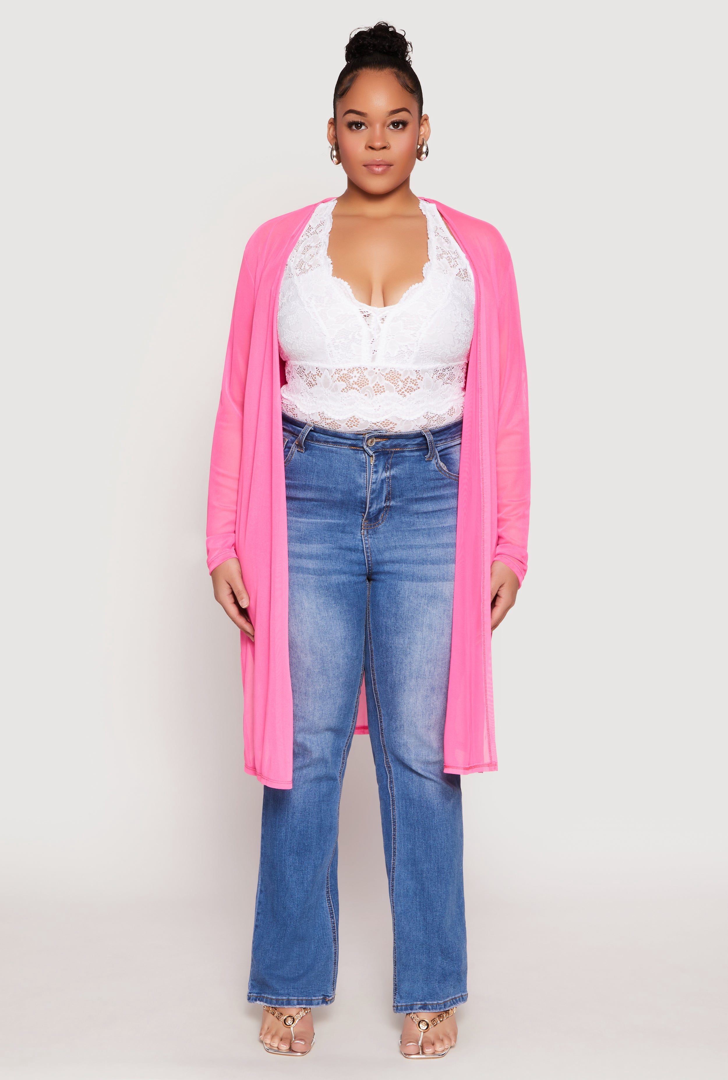 Womens Plus Size Mesh Duster - Walmart.com